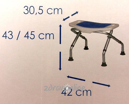 Sedačka do sprchy skládací Blue Zdraví Online